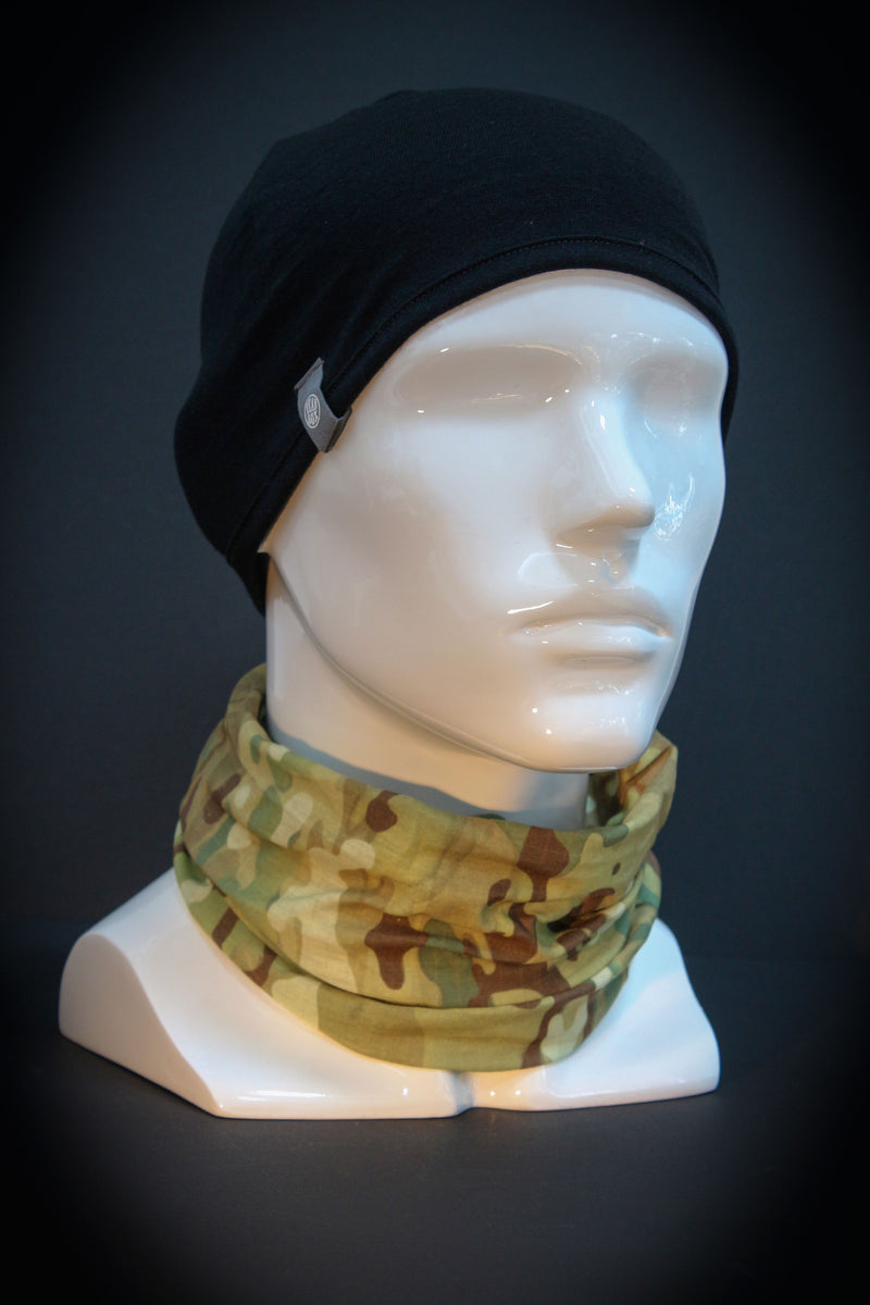 100% Aust Merino/Poly Reversible Pocket Beanie - Multicam – Headsox